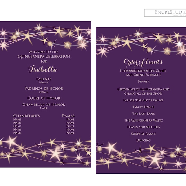 Sweet Sixteen Program - Etsy