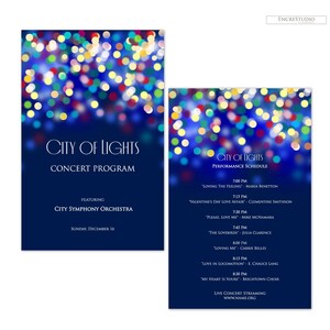Christmas Concert Ticket, Flyer, Poster and Program Editable Templates ...