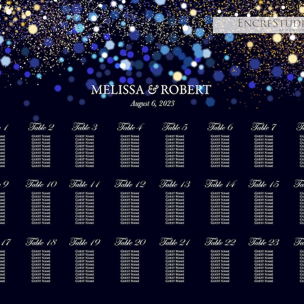 Night Under the Stars Seating Chart - Etsy