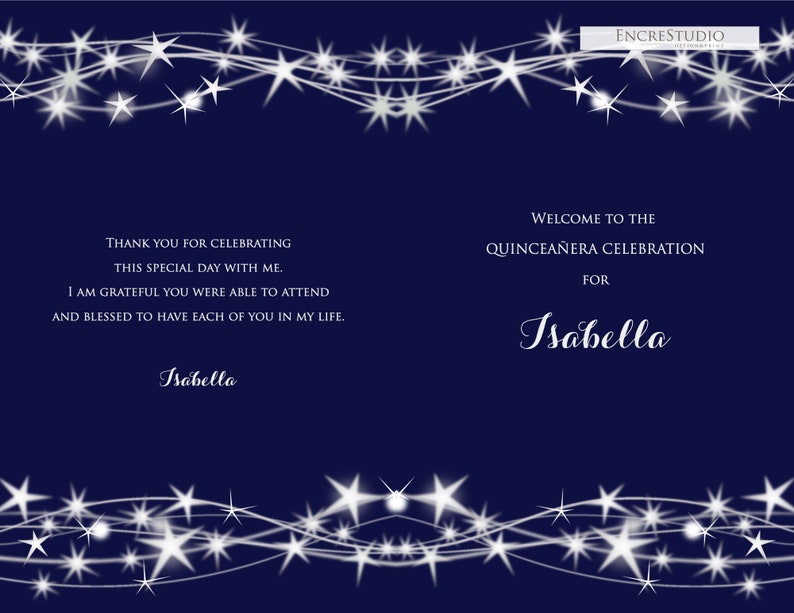 Editable Quinceanera Program Template Sweet Sixteen Birthday - Etsy