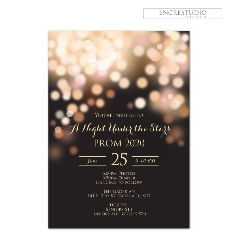 Gold and Black Starry Night Prom Welcome Sign A Night Under | Etsy