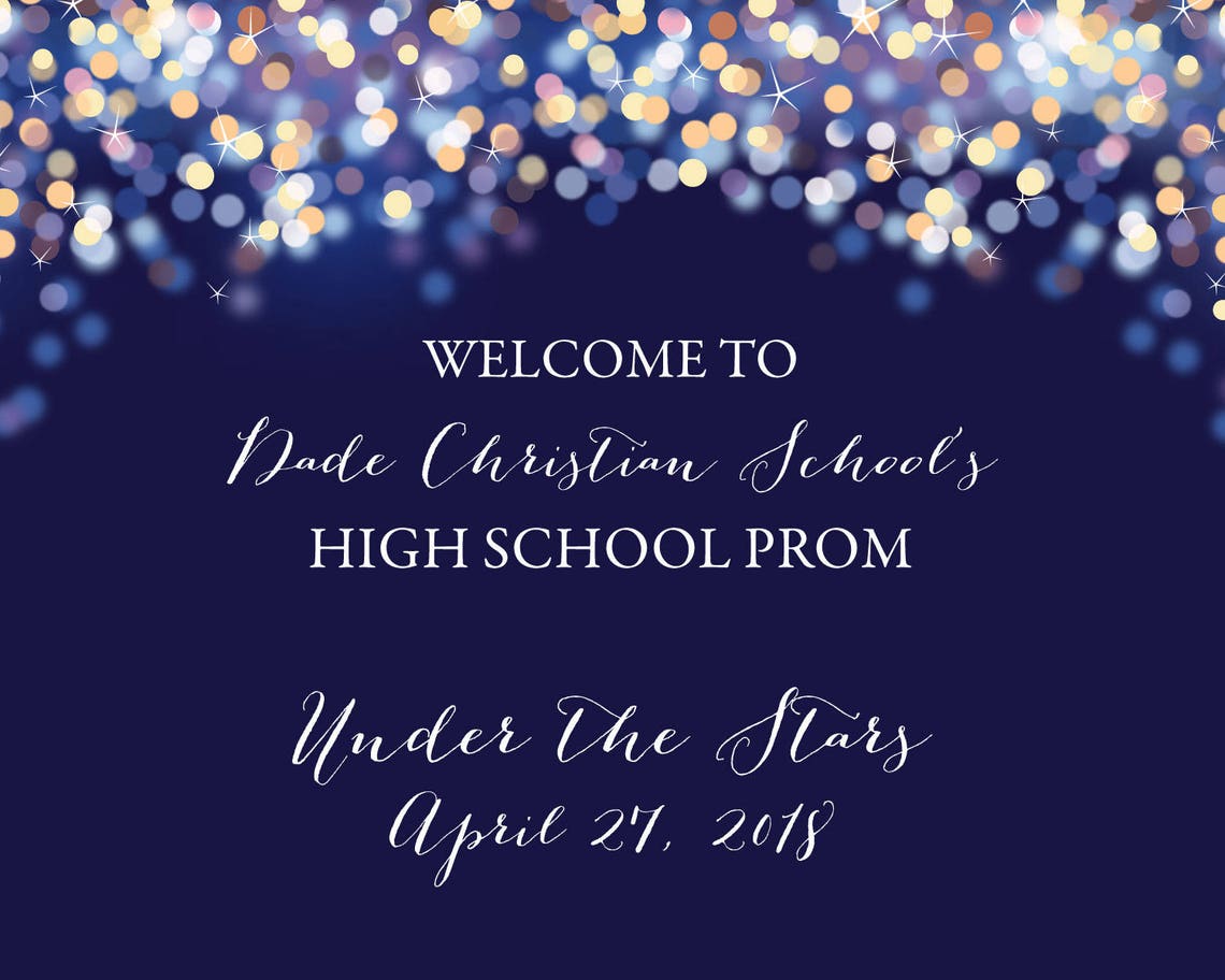 A Night Under the Stars Prom Invitation Night Sky High School - Etsy