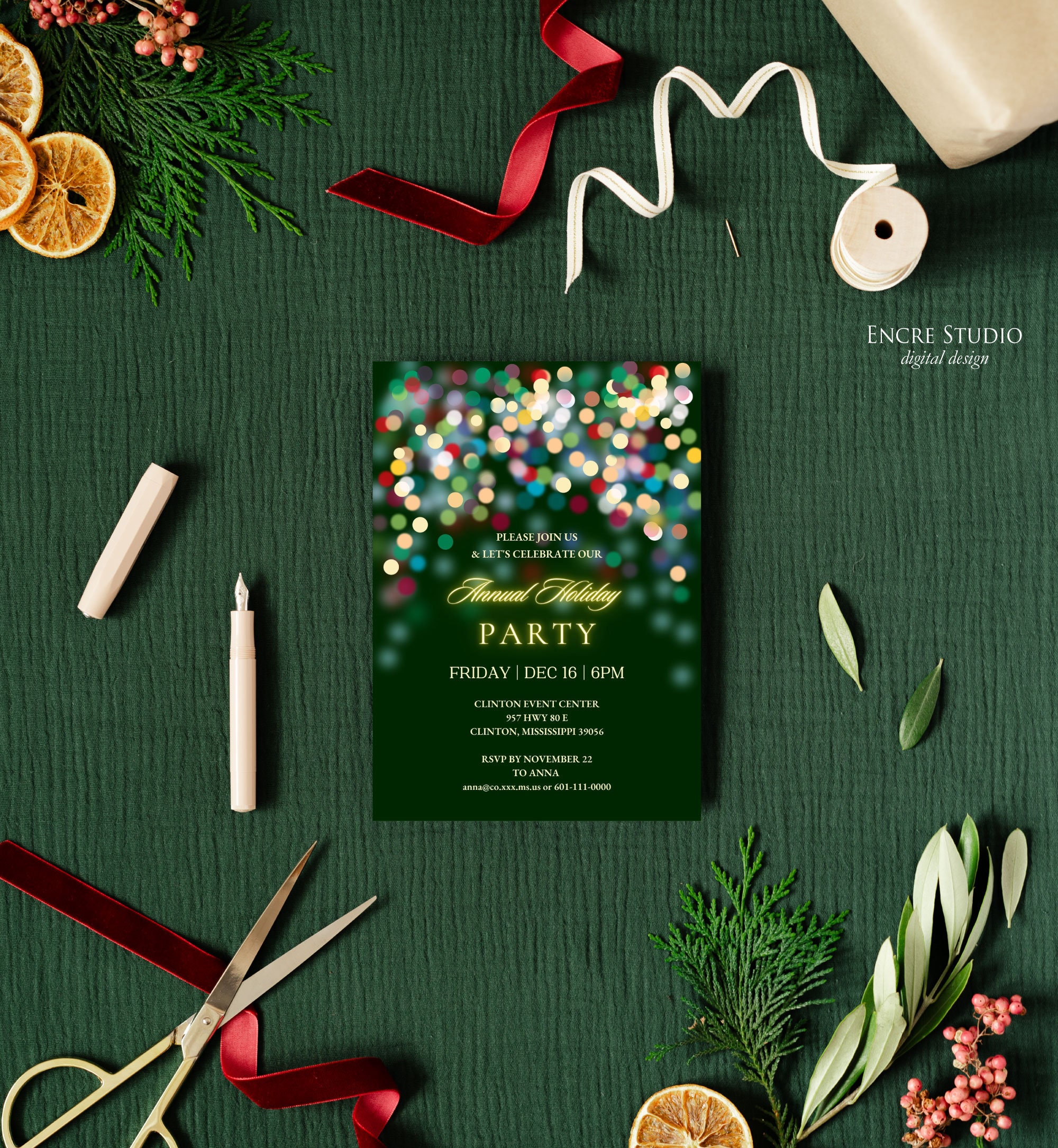 Animated Annual Holiday Party Invitation Canva Template Video