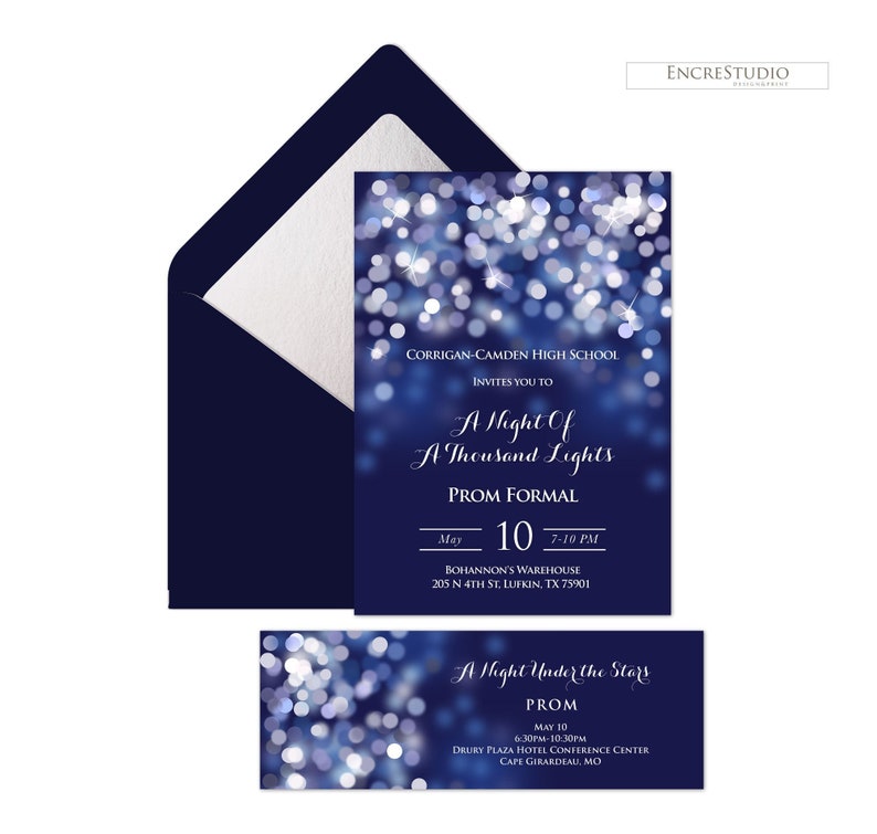 Editable High School Formal Invitation and Ticket Senior Prom - Etsy