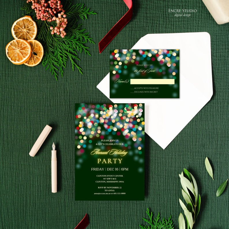 Animated Annual Holiday Party Invitation Canva Template Video