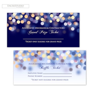 Editable Raffle Ticket Template, Grand Prize Ticket, Annual Company ...