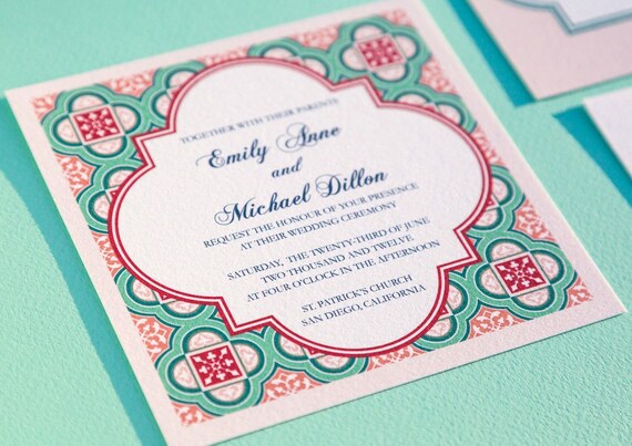 Editable Spanish Tiles Wedding Invitation Mexican Destination - Etsy