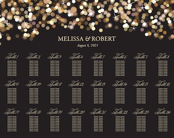 Editable Seating Chart Under the Stars Guest Seating Plan | Etsy