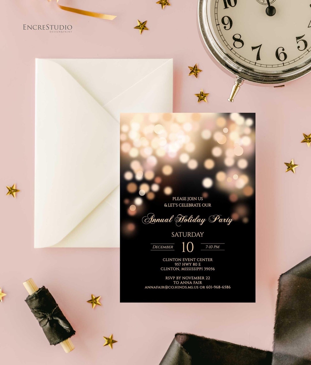 Editable Annual Company Party Invitation, Save the Date, Sponsorship ...