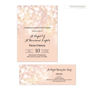 Editable Prom Invitation Template, High School Formal Invitation and ...