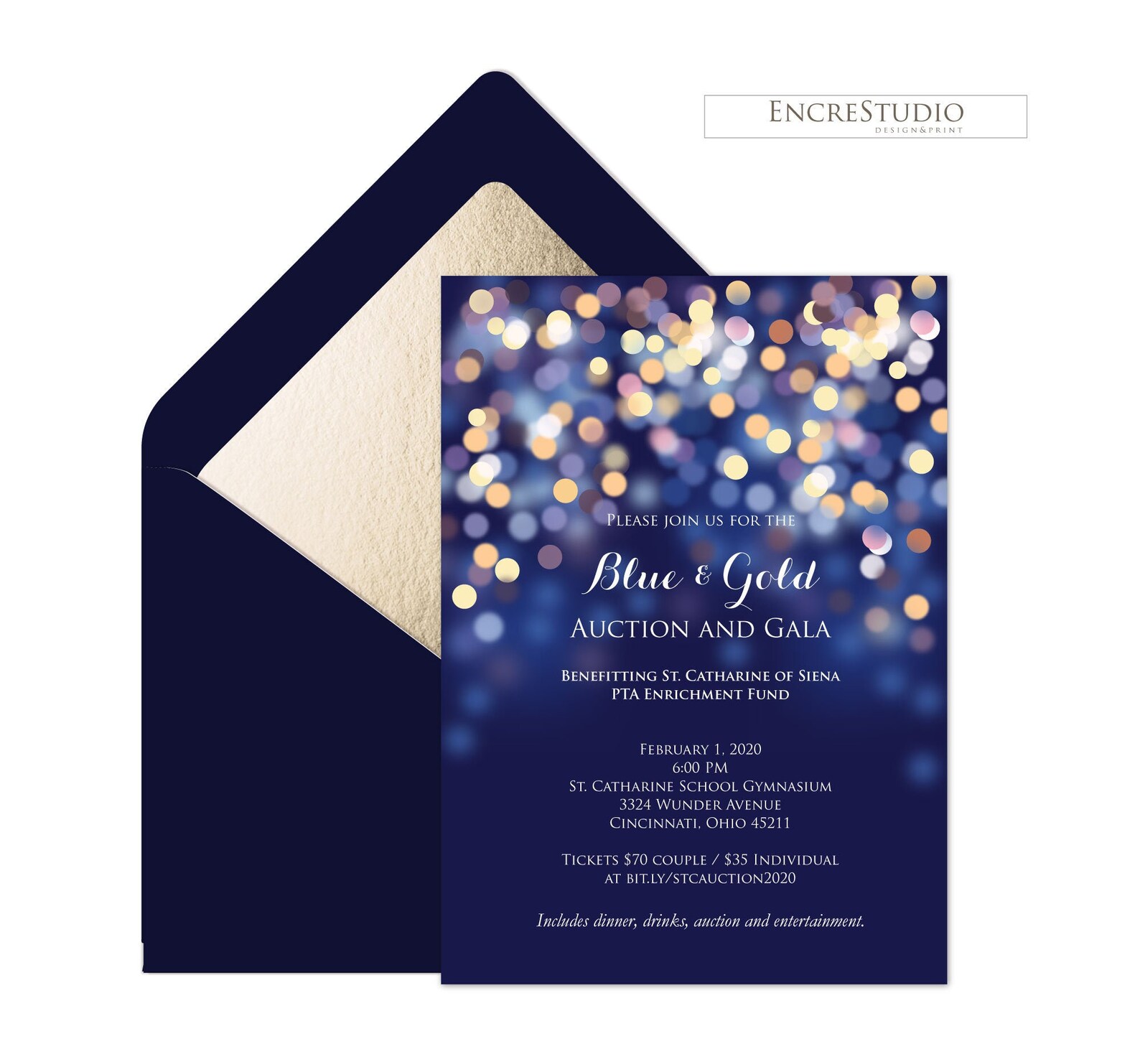 Auction Gala Invitation & Flyer, Company Awards Dinner Night ...
