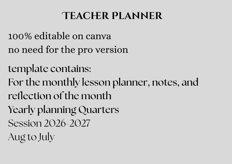 Teacher Planner 2026-2027 | Weekly Lesson Planner | Classroom Organizer ...
