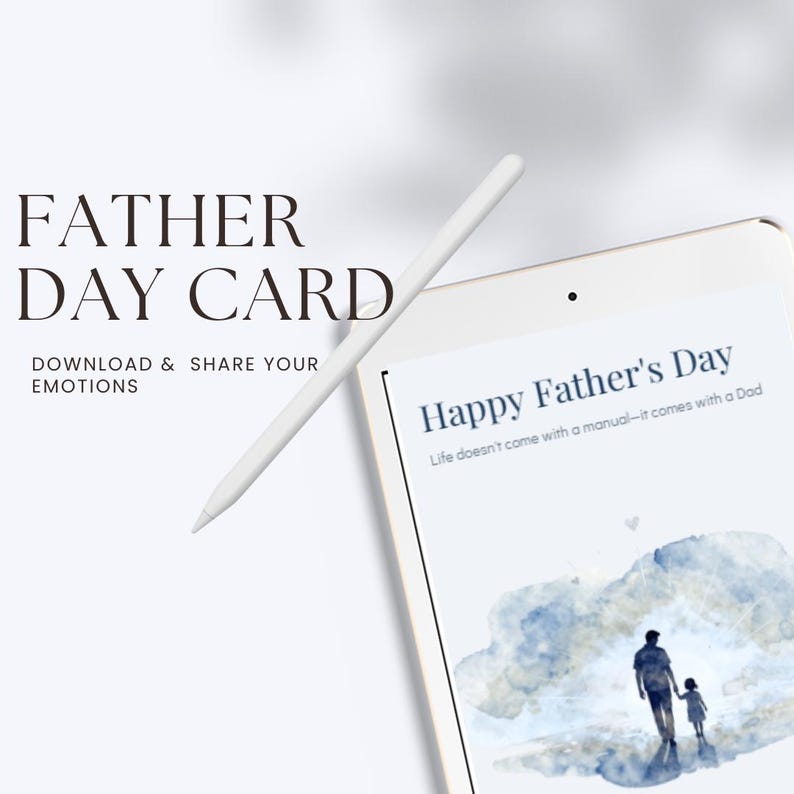 Father's Day Card Printable | Happy Father's Day Card | Editable Canva ...