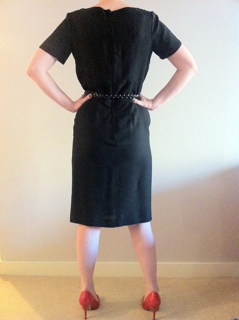 Vintage Circa 1950s Black Wiggle Dress Etsy