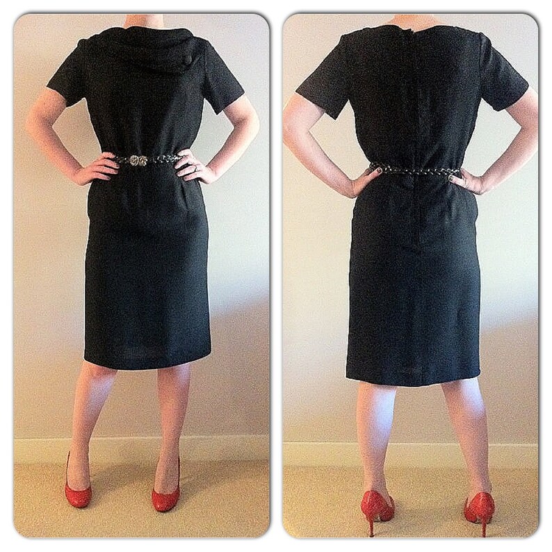 Vintage Circa 1950s Black Wiggle Dress Etsy