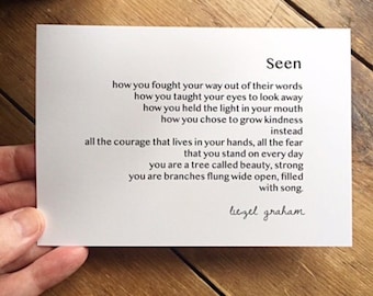 Poetry Greeting Card - Etsy