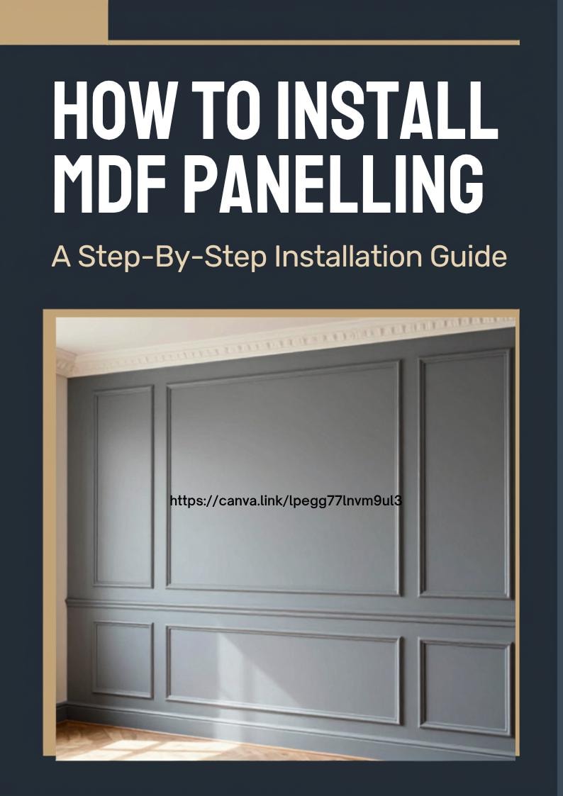 MDF Wall Panelling Step by Step Guide for Beginners - Etsy UK
