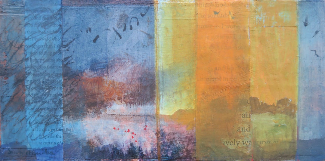 Original Abstract Landscape Painting, Santa Fe Style, 6x12 - Etsy