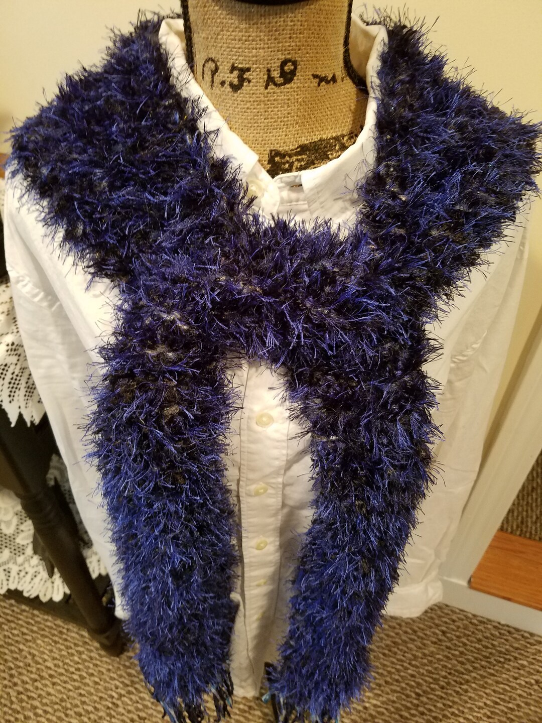 Deep Royal Blue Scarf - Etsy