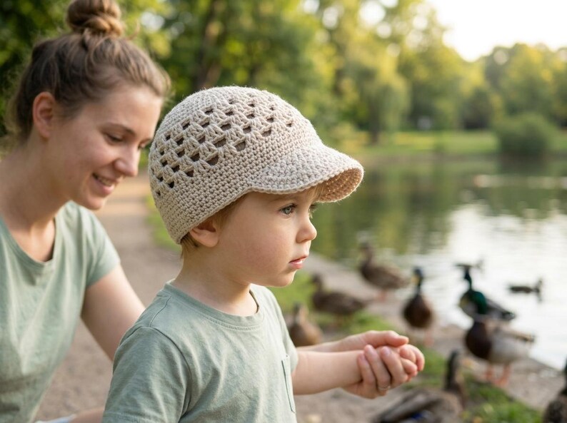 Kids Baseball Cap Crochet Pattern, Toddler Visor Hat PDF, Beginner ...