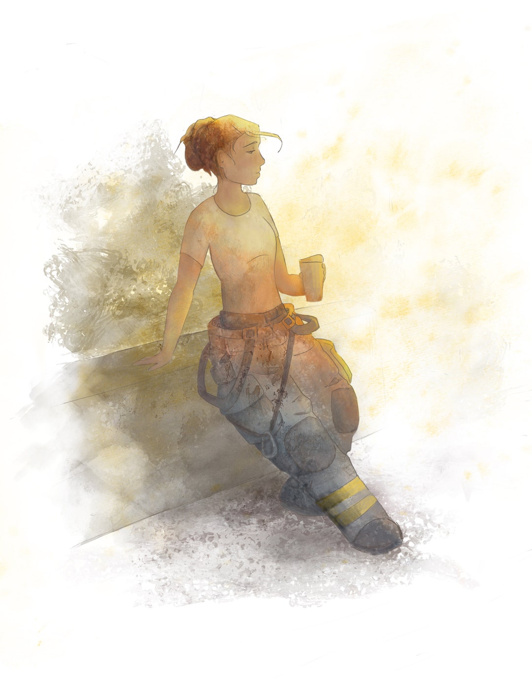 First Responder at Rest, Art Print, Every Day Superhero Women - Etsy