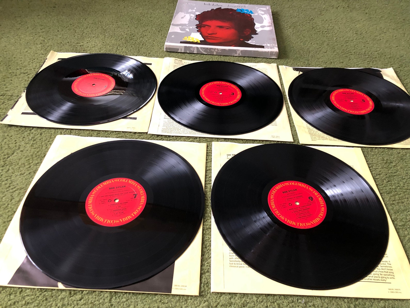 Bob Dylan Biograph 5 LP Compilation Box Set With 35 Page Booklet 1985 ...