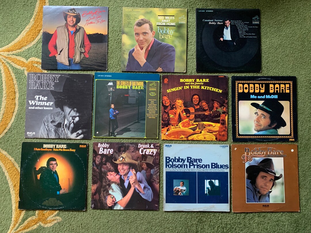 Bobby Bare Record Bundle Set of 11 Constant Sorrow, Drunk and Crazy ...