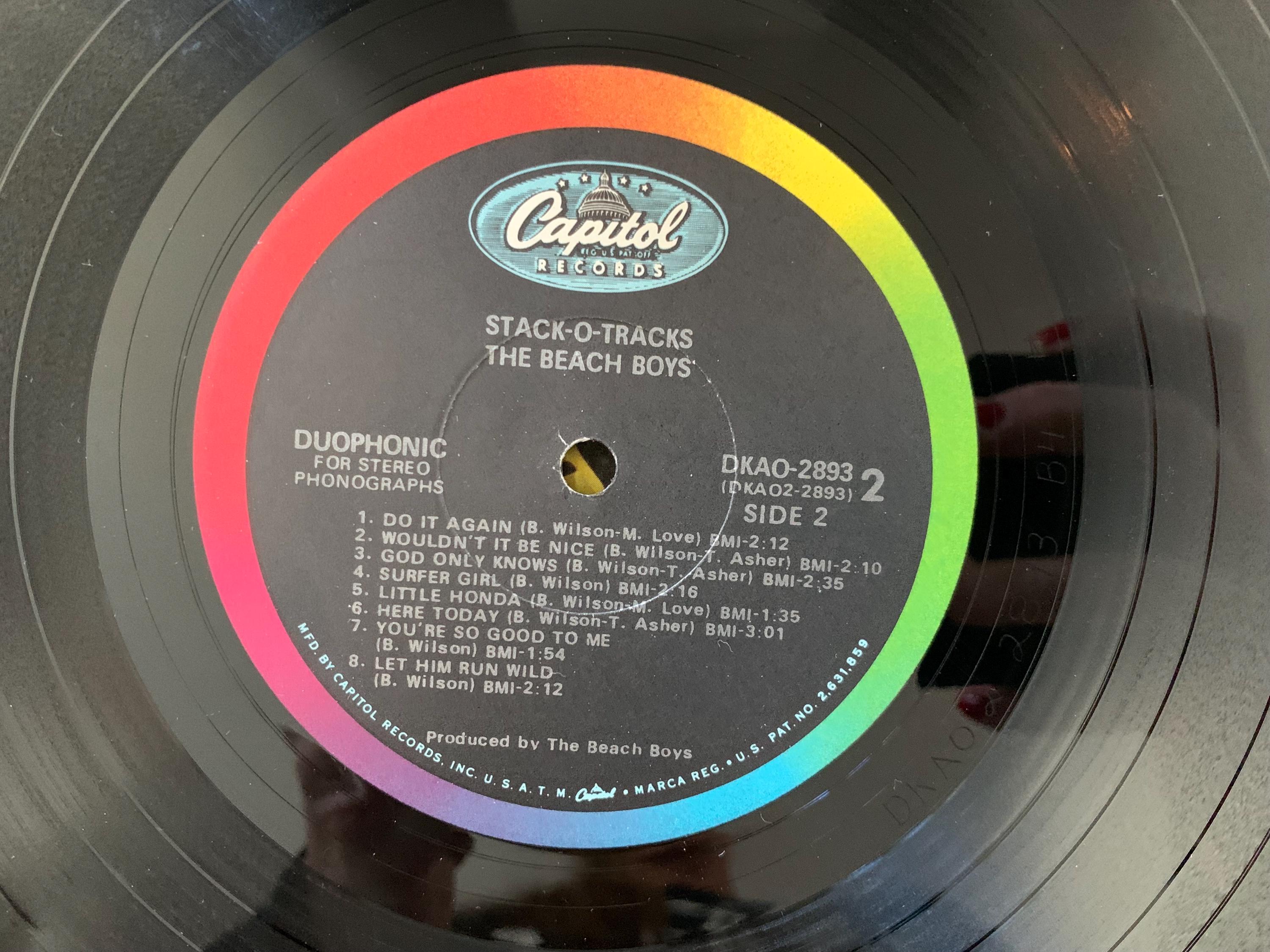 The Beach Boys Stack-o-tracks Capitol Records DKAO-2893, Original 1968 ...