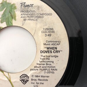 Prince and the Revolution, When Doves Cry, 17 Days, 7 Inch, 1980’s ...