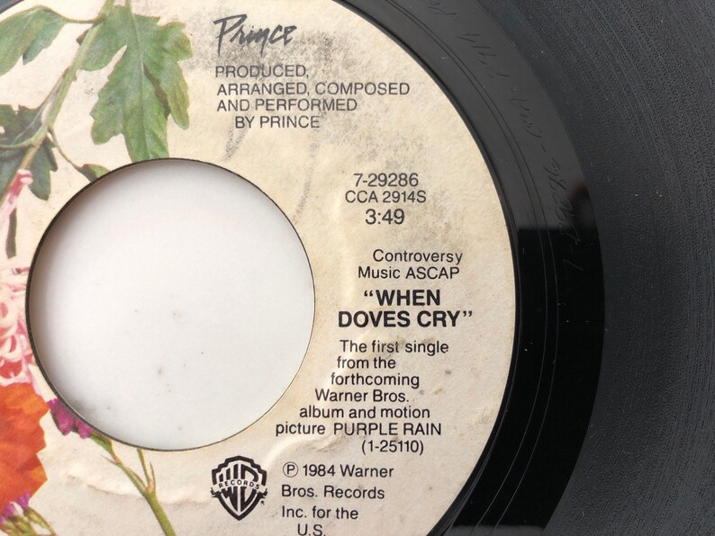 Prince and the Revolution, When Doves Cry, 17 Days, 7 Inch, 1980s ...