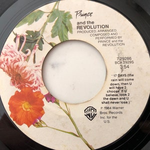 Prince and the Revolution, When Doves Cry, 17 Days, 7 Inch, 1980’s ...