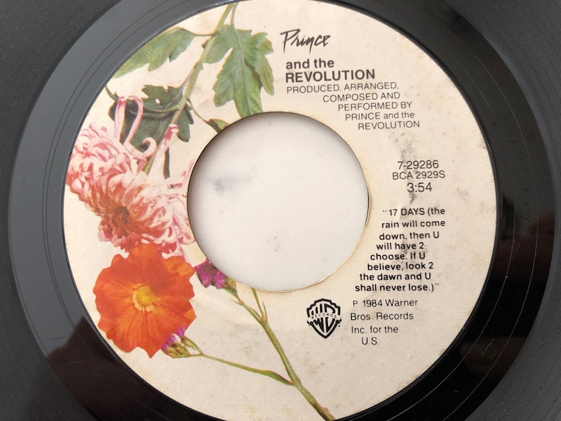 Prince and the Revolution, When Doves Cry, 17 Days, 7 Inch, 1980s ...