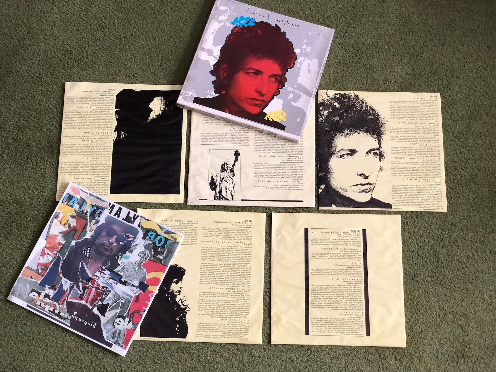 Bob Dylan Biograph 5 LP Compilation Box Set With 35 Page Booklet 1985 Columbia C5X 38830 Vintage ...