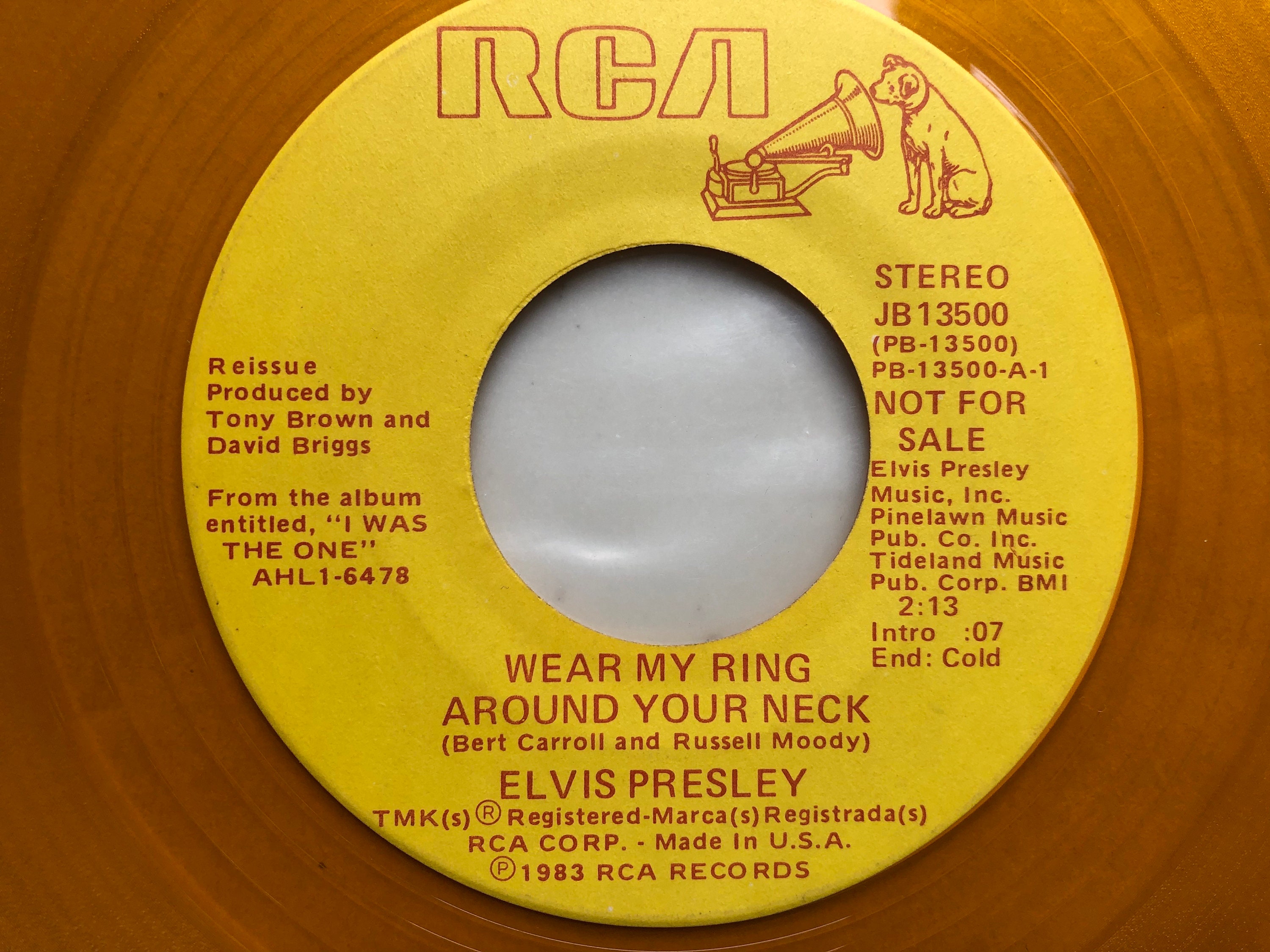 Elvis Presley Wear My Ring Around Your Neck I Was the One PROMO 7 Inch ...