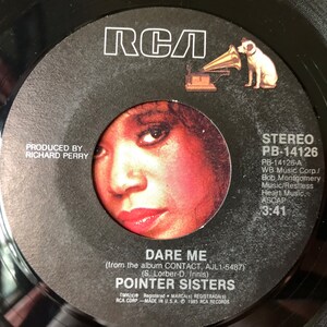 The Pointer Sisters Dare Me I’ll Be There PB 14126 Vintage Vinyl 45 RPM ...