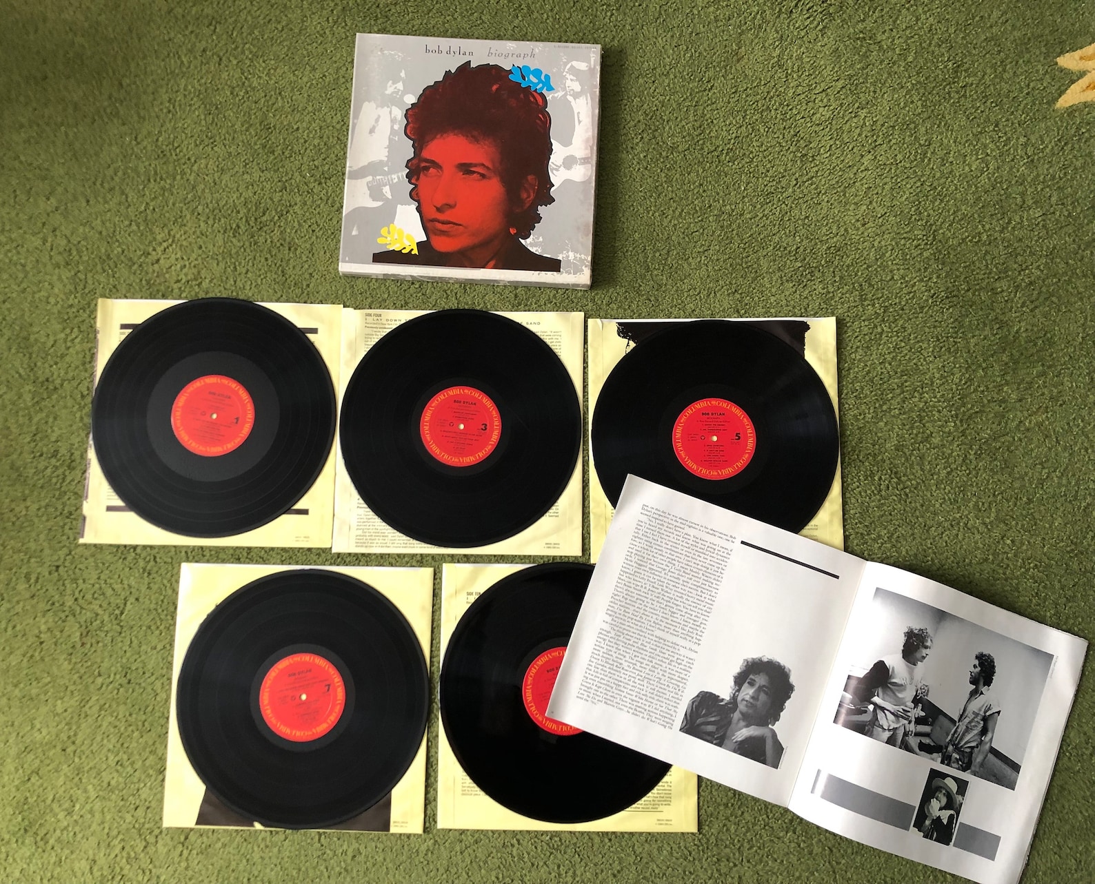 Bob Dylan Biograph 5 LP Compilation Box Set With 35 Page Booklet 1985 ...