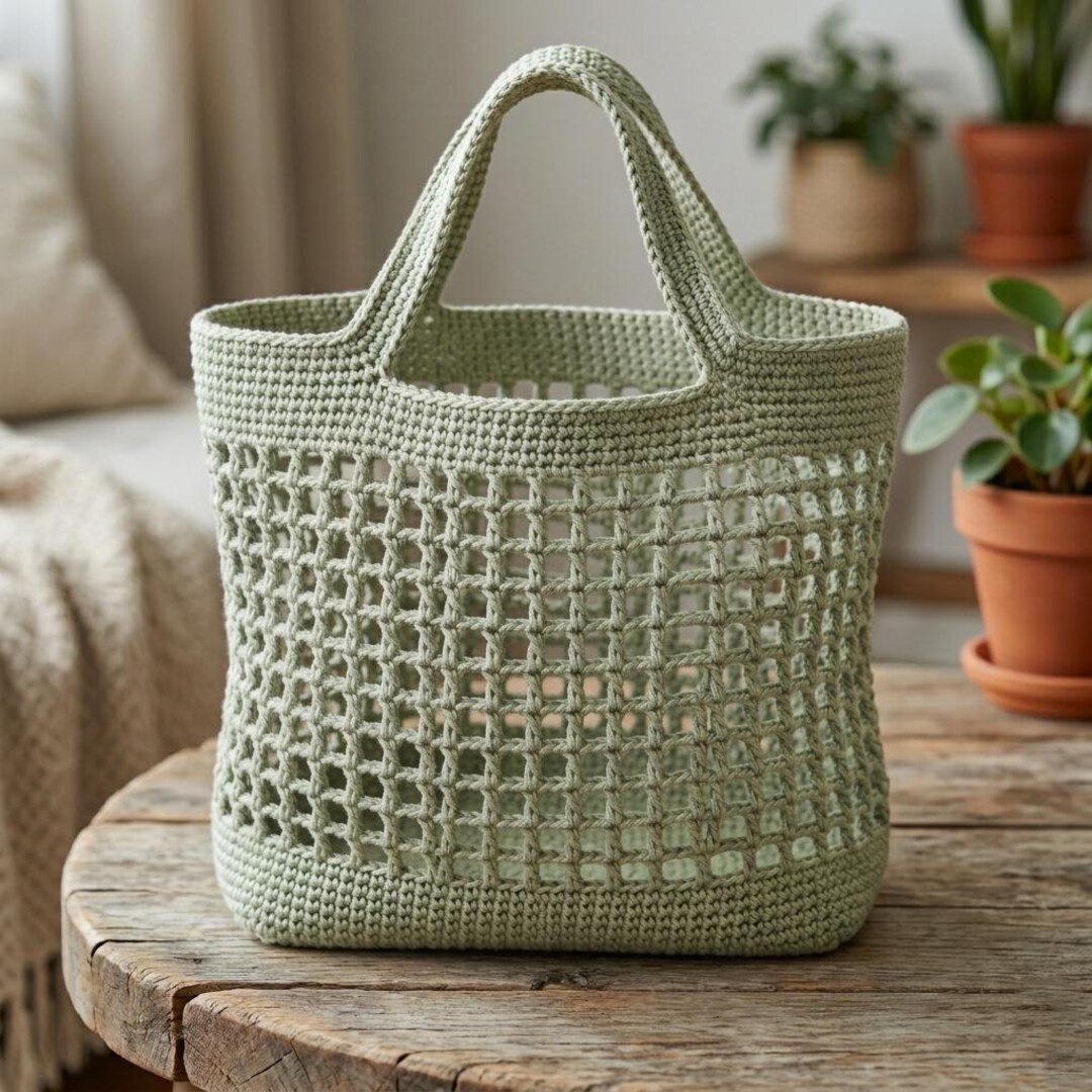 Easy Crochet Mesh Tote Bag Pattern for Beginners (free Step-by-step ...