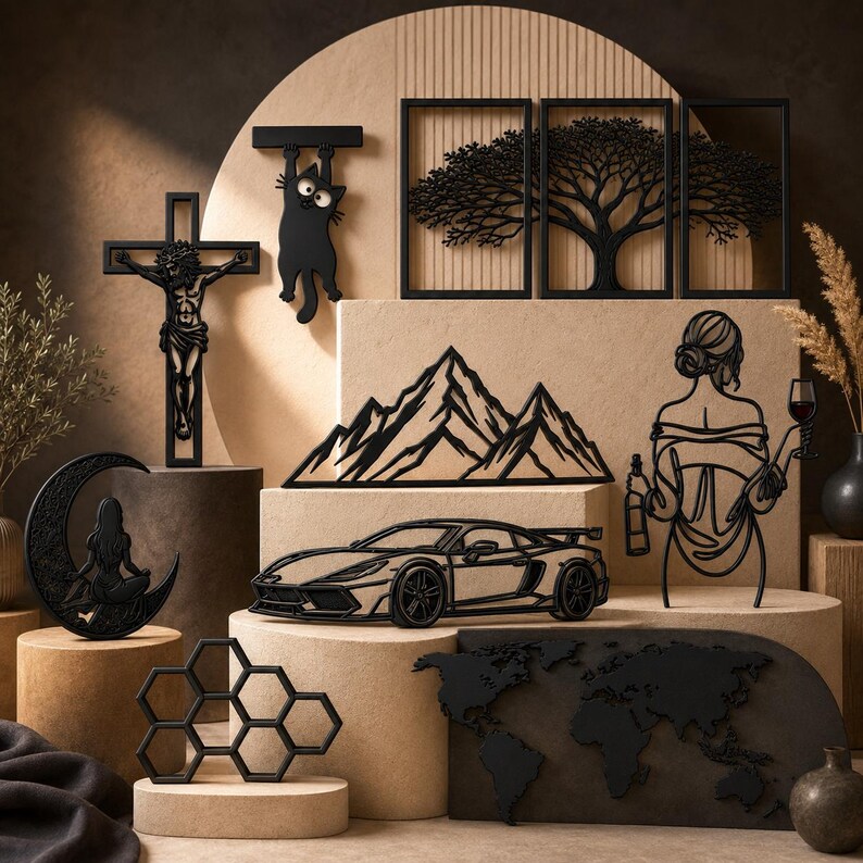 100+ 3D Wall Art STL Bundle – Modern Geometric, Nature, Car Designs ...