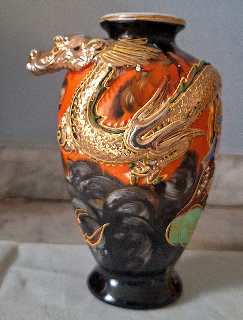 Japanese Dragon Vase “SATSUMA” - Etsy