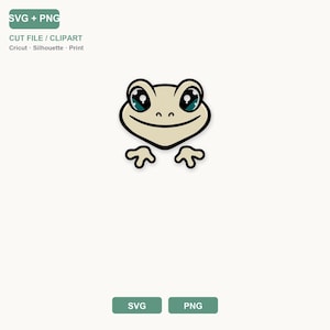 Frog SVG Clipart, Cartoon Cut File (digital Download) - Etsy