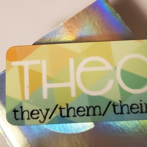 Name + Pronoun Badges (ombre Rainbow Triangles) - Etsy