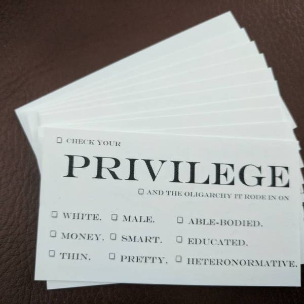 White Privilege Card - Etsy