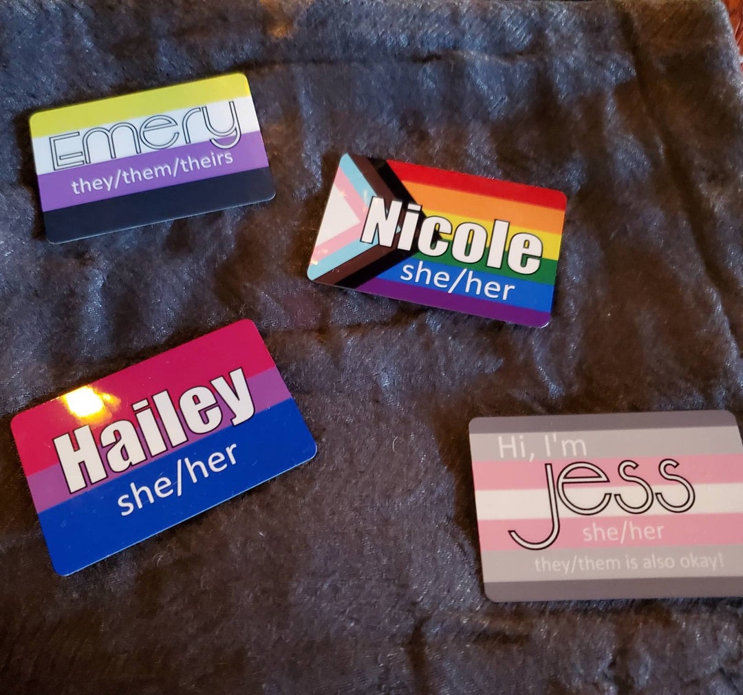 Pride Flag Name Tag - Etsy