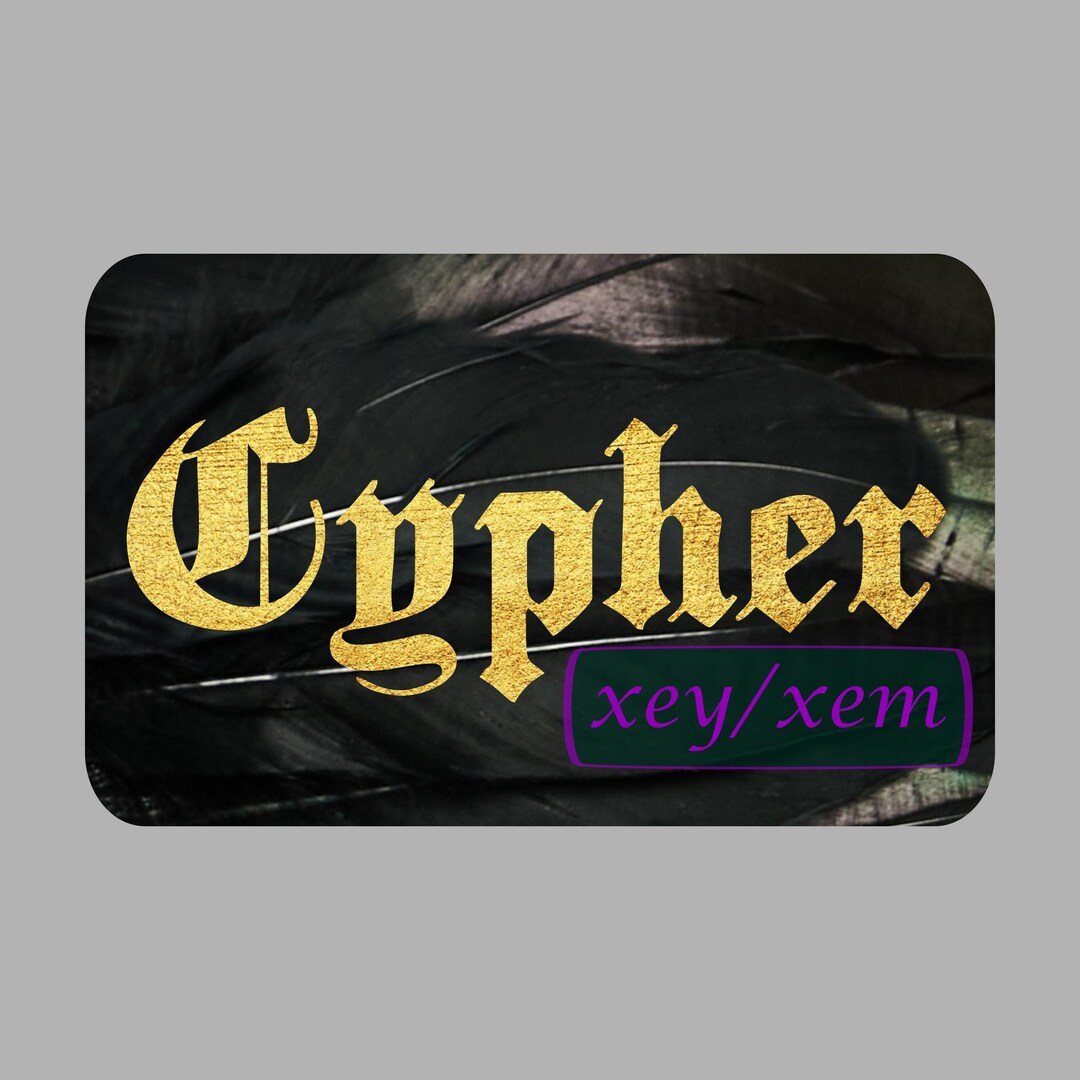 Goth Name Tag - Etsy