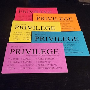 Check Your Privilege Cards - Etsy