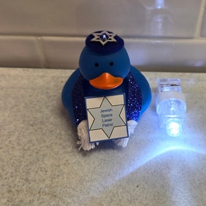 Secret Jewish Space Laser Patrol Rubber Duckie Mascot Duck Blue With ...