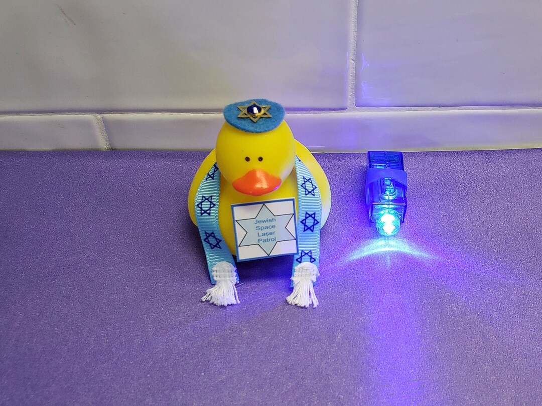 Secret Jewish Space Laser Patrol Rubber Duckie Mascot Duck Yellow With ...