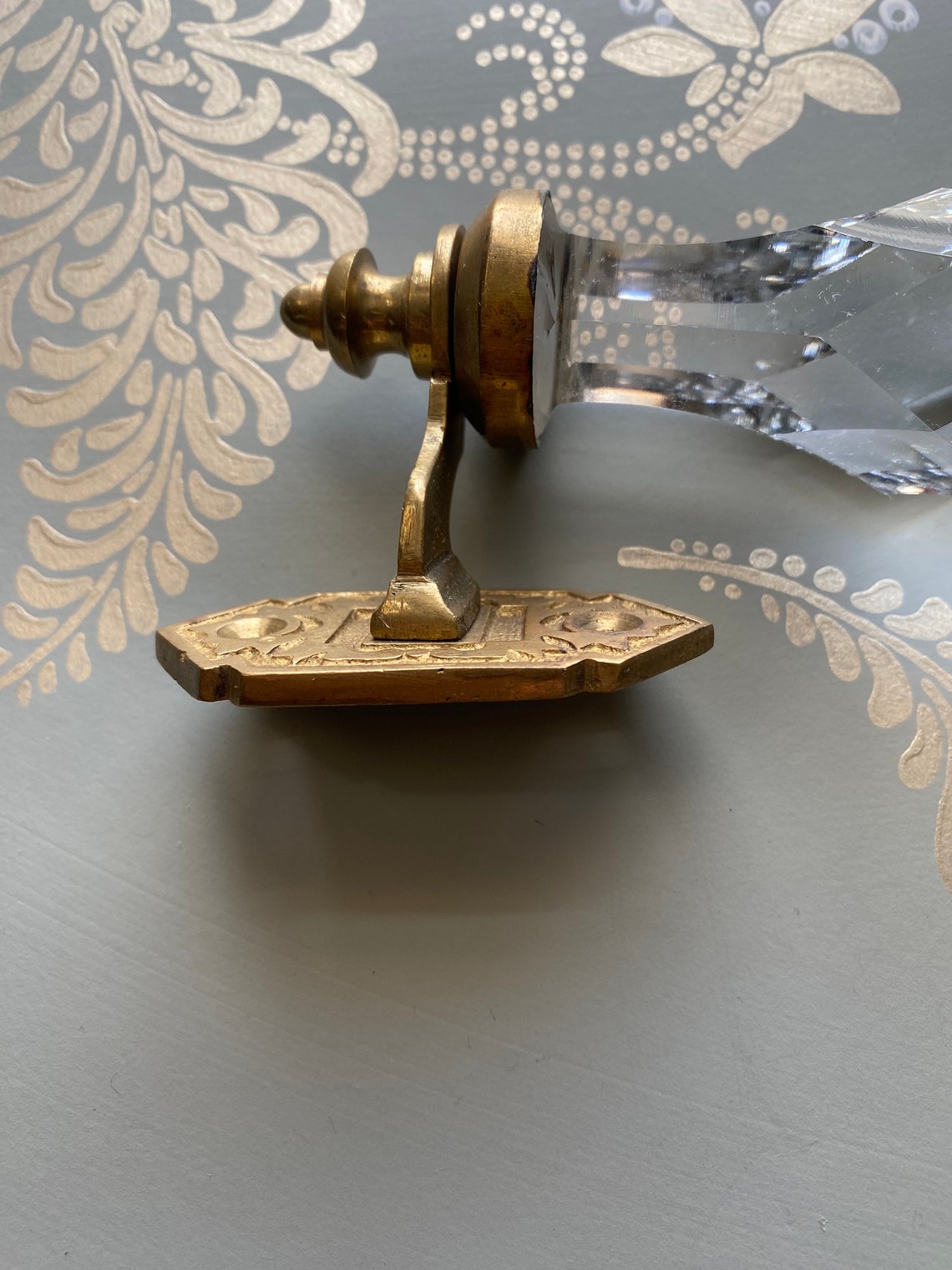 Gorgeous Victorian Drawer Pull Made Out of Cut Glass. This is an ...