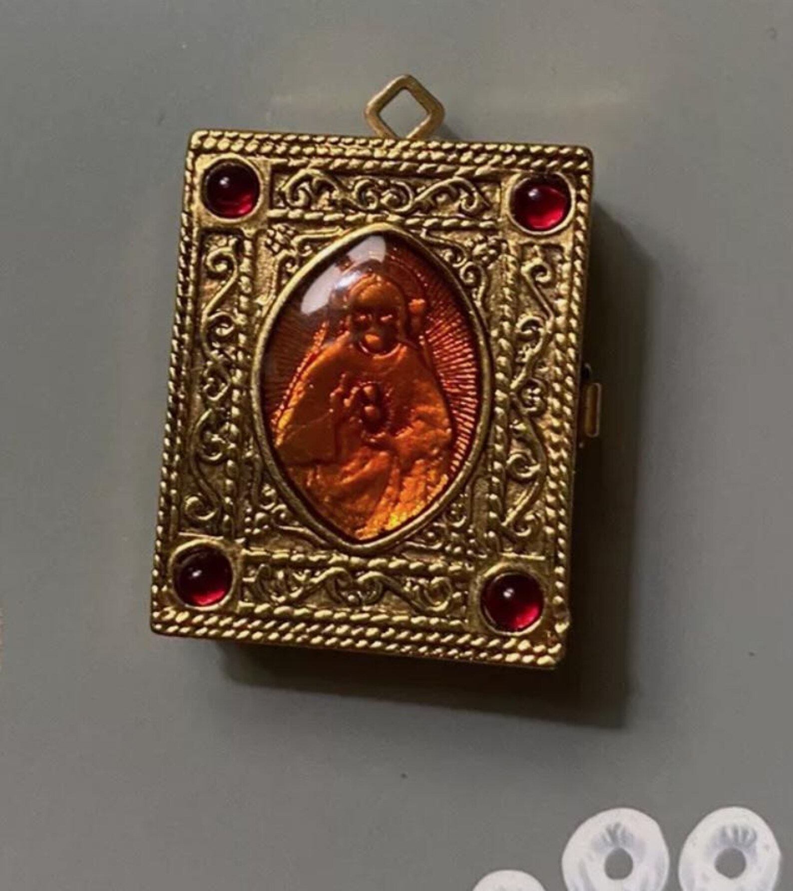 Religious Holy Jesus Bible Necklace Openable Prayer Book Pendant Red ...