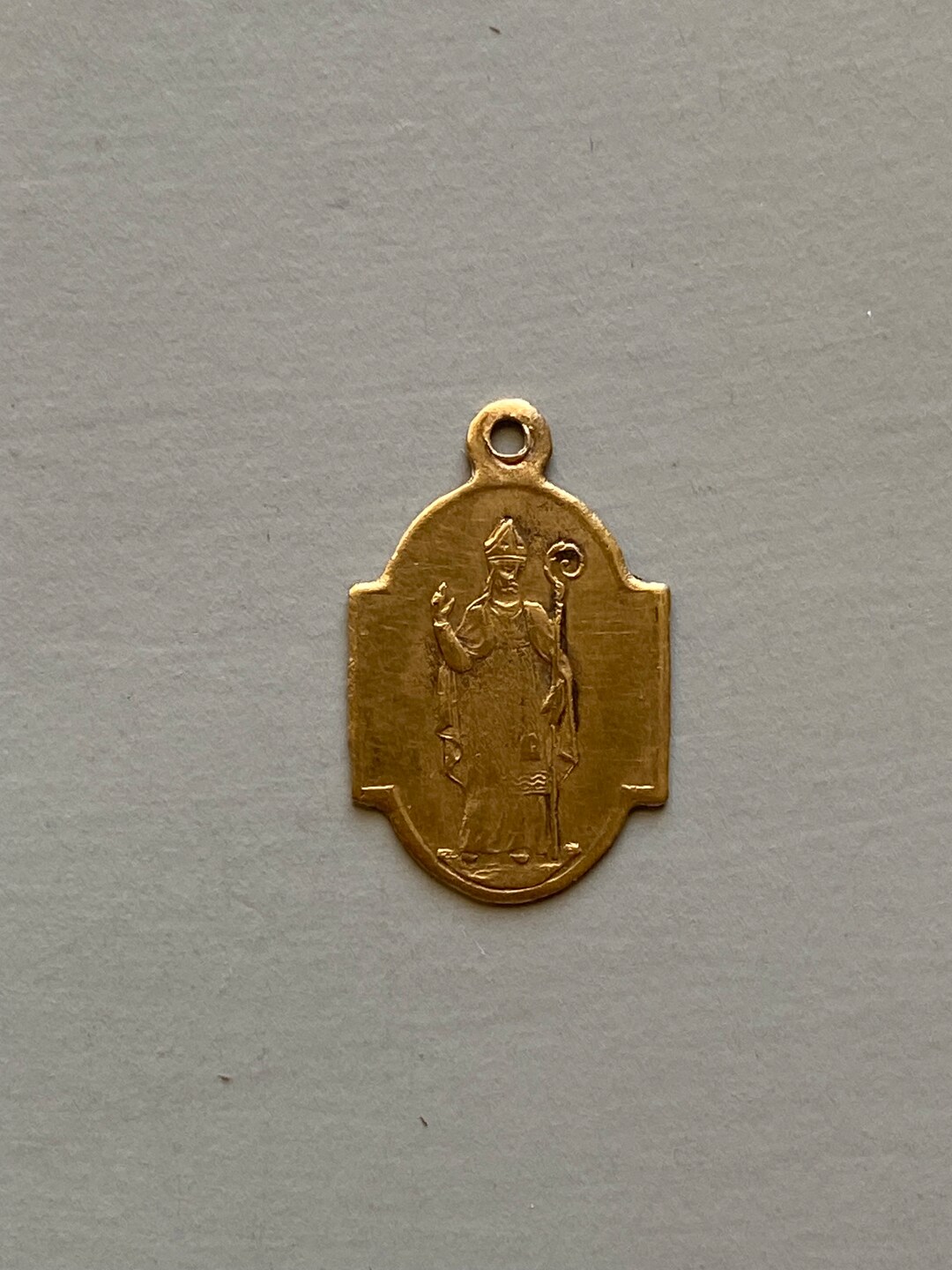Antique St.nicholas Medal With Beautiful Golden Luster. the Other Side ...